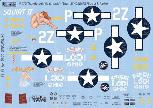 Kits World 172132 Republic P-47 D Thunderbolt ("Squirt II" and "Miss Mutt")