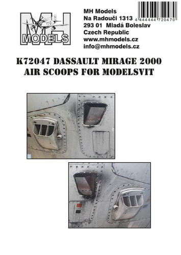 MH Models K72047 Dassault Mirage 2000 air scoops