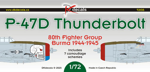 DKdecals 72135 Republic P-47 D Thunderbolt - 80th Fighter Group (Burma 1944-1945)