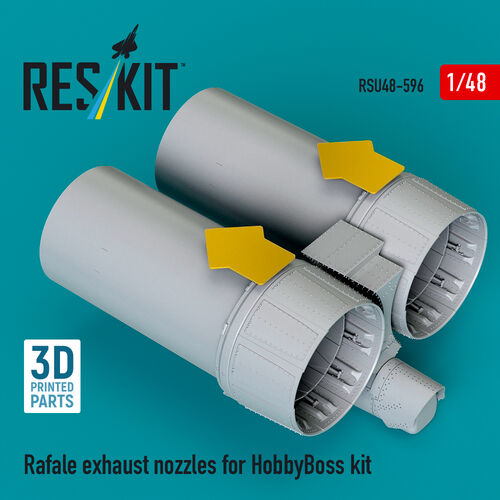 RES/KIT U48-0596 Dassault Rafale - 3D-Printed Exhaust Nozzles (for Hobby Boss Kits)