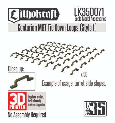 Lithokraft Range 350071 Centurion MBT Tie Down Loops (Style 1)