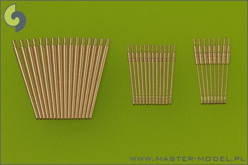 Master SM-200-008 German battleship Bismarck - anti-aircraft armament barrels - 37mm SKC/30 (16pcs), 20mm C/30 (12pcs), 20mm C/38 (8pcs)