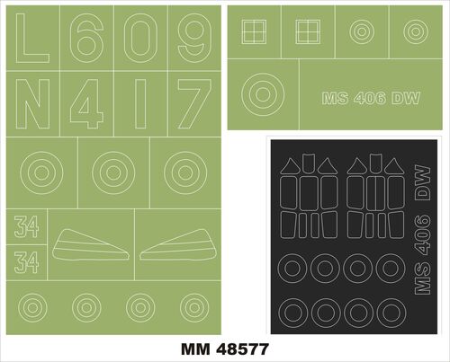 Montex MM48577 Morane-Saulnier MS 406 DORA WINGS DW48031