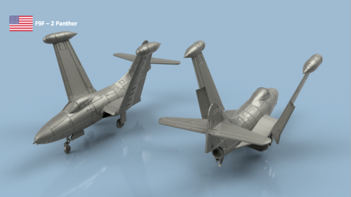 L'Arsenal 2.0 3D350433 Grumman F9F-2 Panther folded wings - 3D printing (5 pcs)