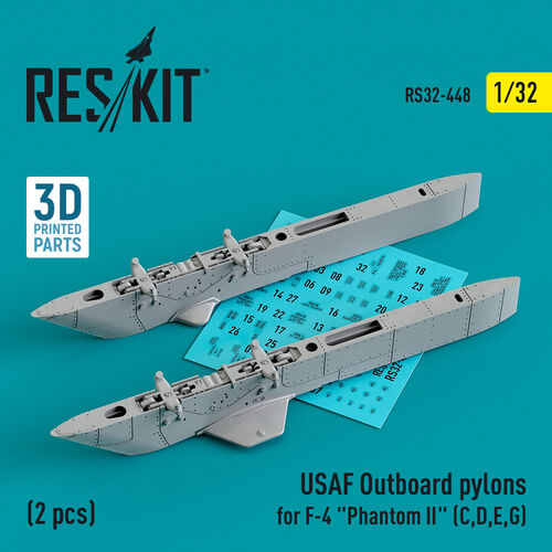 RES/KIT 32-0448 USAF Outboard Pylons For F-4 'Phantom II' (C, D, E, G) (2 pcs)