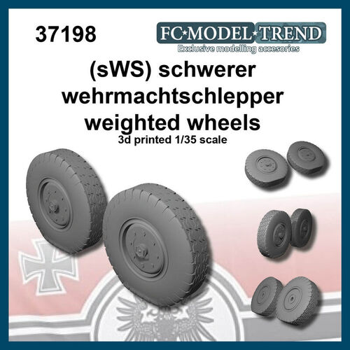 FC ModelTrend 37198 (sWS) Schwerer Wehrmachtschlepper, Weighted Wheels