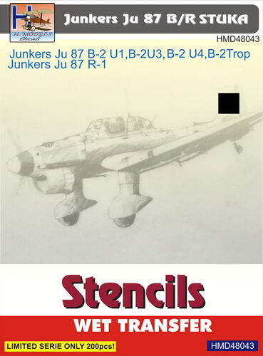 H-Model Decals D48043 Junkers Ju-87 B-2/R-1 'Stuka' Stencils (sets for 2 kits)