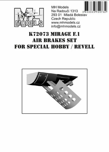 MH Models K72073 Mirage F.1 Air Brakes Set For Special Hobby And Revell