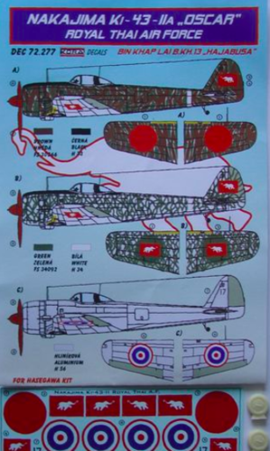 Kora Models Dec72277 Nakajima Ki-43-II Oscar Thai