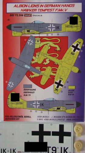 Kora Models Dec72266 Hawker Tempest F.Mk.V Luftwaffe