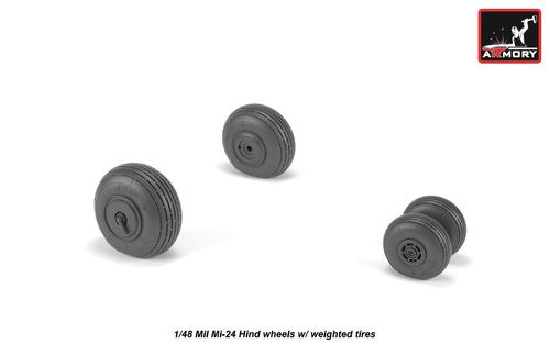 Armory Models Group AW48031 Mil Mi-24 Hind wheels w/ weighted tires