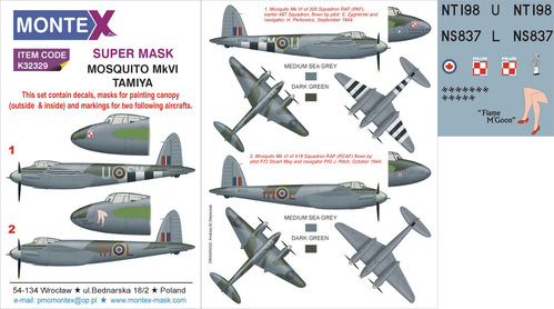 Montex K32329 Mosquito VI Tamiya