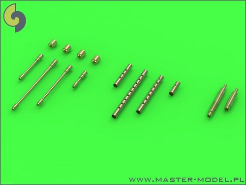 Master AM-32-086 P-38 Lightning - early armament (.50 cal Brownings with drilled cooling jackets & early and late 20mm cannon tips)
