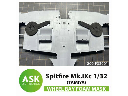 Art Scale Kit F32001 Supermarine Spitfire Mk.IXc - Wheel Bay Foam Mask (for Tamiya Kits)