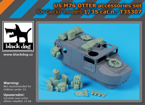 Black Dog T35307 US M 76 Otter Accessories Set (for Gecko Models Kits)