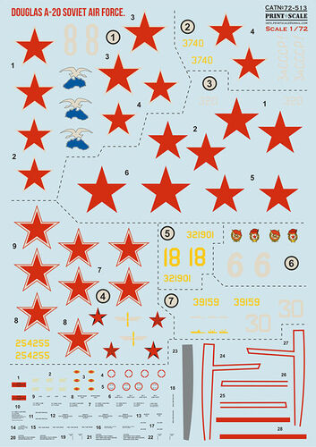 Print Scale 72-513 Douglas A-20 in Soviet Air Force Service