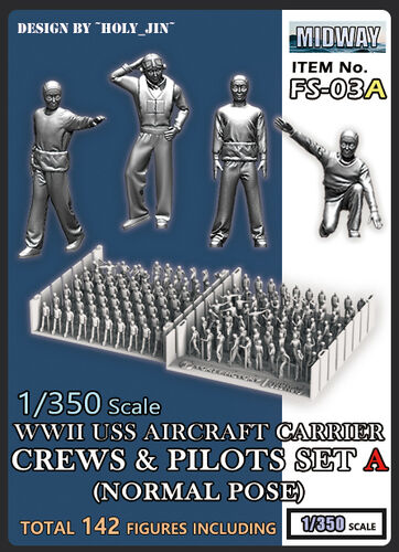 Tori Factory FS-r03A US WWII Navy Aircraft Carrier Crews & Pilots (Normal Pose) - Renewaled (142 figures)