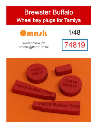 Omask 74819 Brewster Buffalo Wheel Bay Plugs (For Tamiya 61019, 61031, 61094)