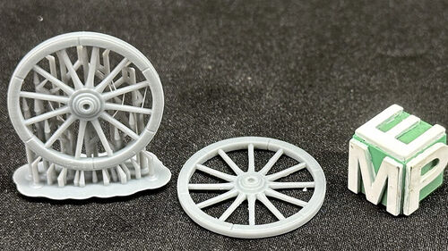 EMP3D 35041058 Wooden Wheels (Size In Reality - 80cm) - 12 Spokes - 4 Pieces
