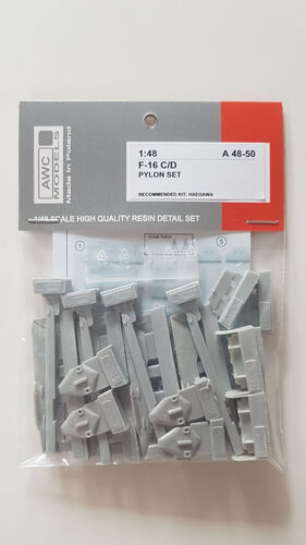 AWC-MODEL A48-50 Genral Dynamics F-16 C/D - Pylon Set (for Hasegawa Kit)