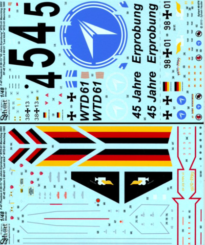 Syhart Decal 48-076 F-4F + RF-4E Phantom II "45Y WTD-61" 2002 + "Last Klick" 1995