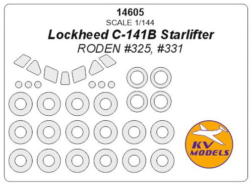 KV Models 14605 Lockheed C-141B Starlifter (RODEN) + wheels masks