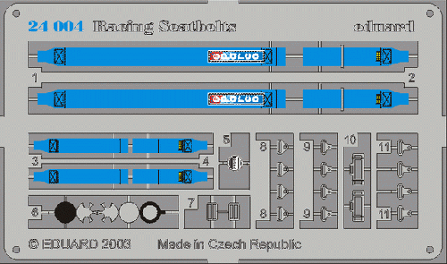 Eduard 24004 Sparco 4 points Blue 1/24