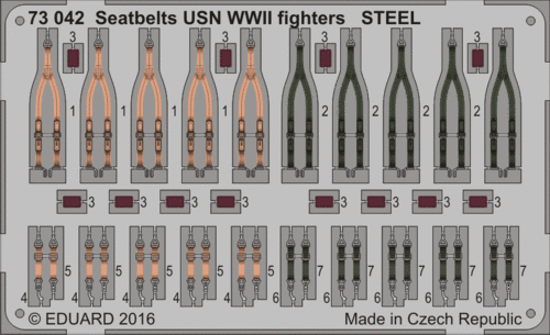 Eduard 73042 Seatbelts USN WWII fighters STEEL