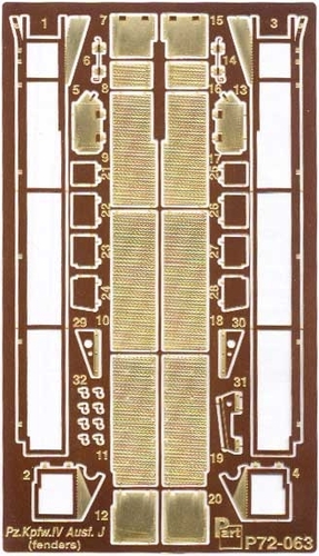 Part P72-063 Pz.Kpfw.IV Ausf.J fenders Revell