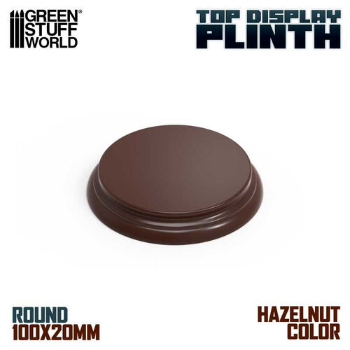 Green Stuff World 5806 Round Wood Display Base 10cm - Hazelnut Brown