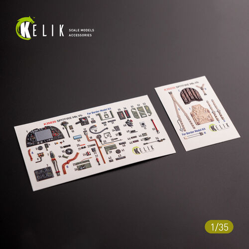 KELIK K35035 Spitfire Mk.VB - Interior 3D Decals For Border Models Kit