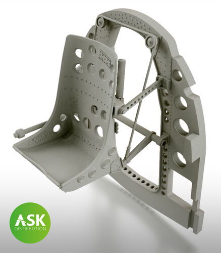 Art Scale Kit A32016 Mitsubishi A6M Bulkhead with Seat in MIDDLE Position (3D Printed / for Eduard kits)