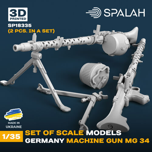 Spalah 18335 Germany Machine Gun MG 34 (2pcs)