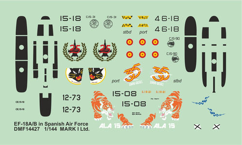 Mark I Decals DMF14427 McDonnell Douglas EF-18 A/B Hornet in Spanish Air Force