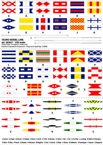 TAURO MODEL 35-A01 Naval Flags - Kriegsmarine