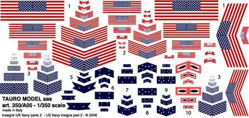 TAURO MODEL 350-A05 Naval Flags - US Navy Modern