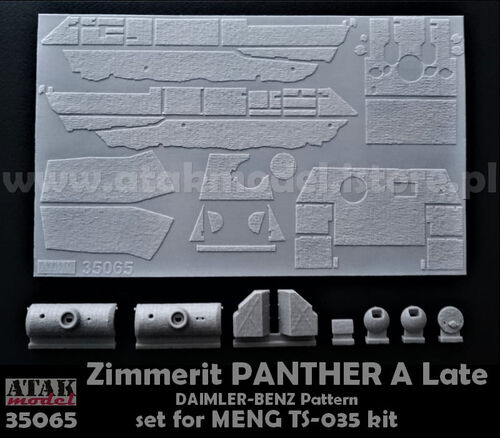Atak Model 35065 Zimmerit Panther A Late Production - Daimler-Benz Pattern (for Meng TS-035 kit)