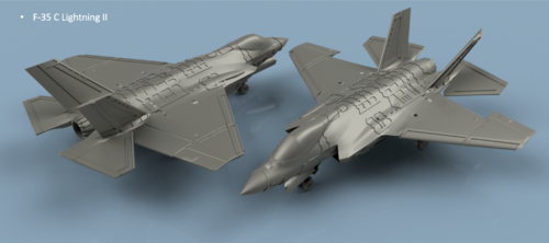 L'Arsenal 2.0 3D350148 F-35 C Lightning II unfolded wings (5 planes)