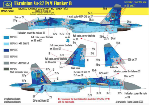 HAD Models M72001 Su-27 P1M Digital Camouflage