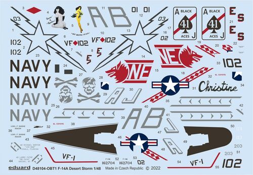 Eduard D48104 F-14A Desert Storm TAMIYA