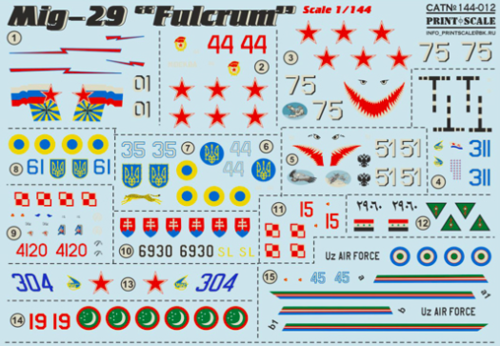 Print Scale 144-012 MiG-29