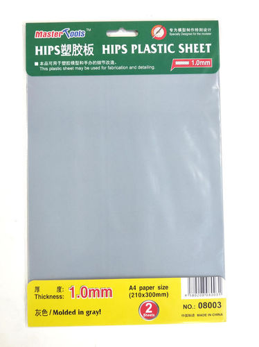 Trumpeter 08003 HIPS Plastic Plate 1.0 mm A4 - 2 Sheets