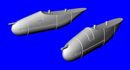 LF Models 3D7234 Aermacchi MB-326K Impala - 12,7 mm Machine Gun Pod 3D-Printed (for LF Models Kits)