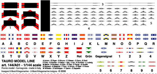 TAURO MODEL 144-A01 Naval Flags - Kriegsmarine