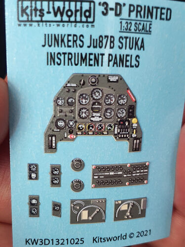 Kits World 3D1321025 Junkers Ju-87 B Stuka 3D Full colour Instrument Panel (for Trumpeter kits)