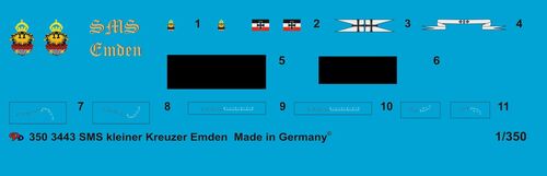 Peddinghaus-Decals 3443 SMS Kleiner Kreuzer Emden Imperial Navy