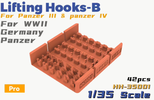 Heavy Hobby HH-35001 Lifting Hooks-B For Panzer III & Panzer IV For WWII Germany Panzer