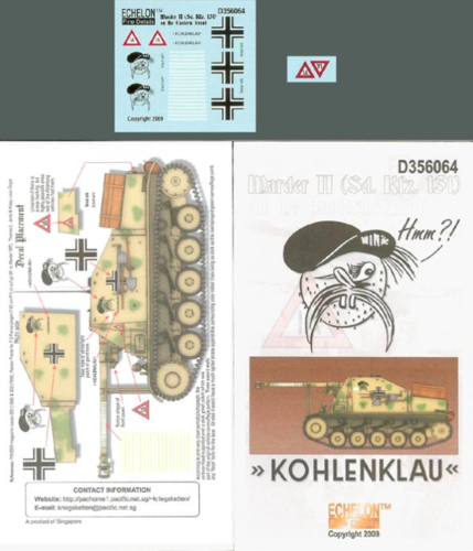 Echelon Fine Details D356064 Marder II Sd. Kfz. 131 on the Eastern Front
