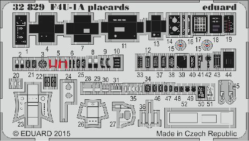 Eduard 32829 F4U-1A placards Tamiya 60325