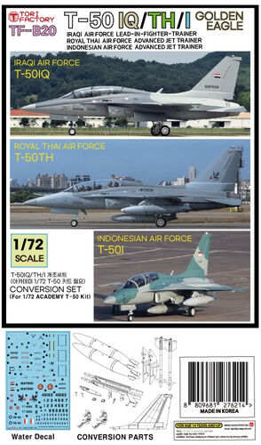 Tori Factory TF-B20 T-50 IQ / T-50 TH and T-50 I - Conversion Kit (for Academy Kits)
